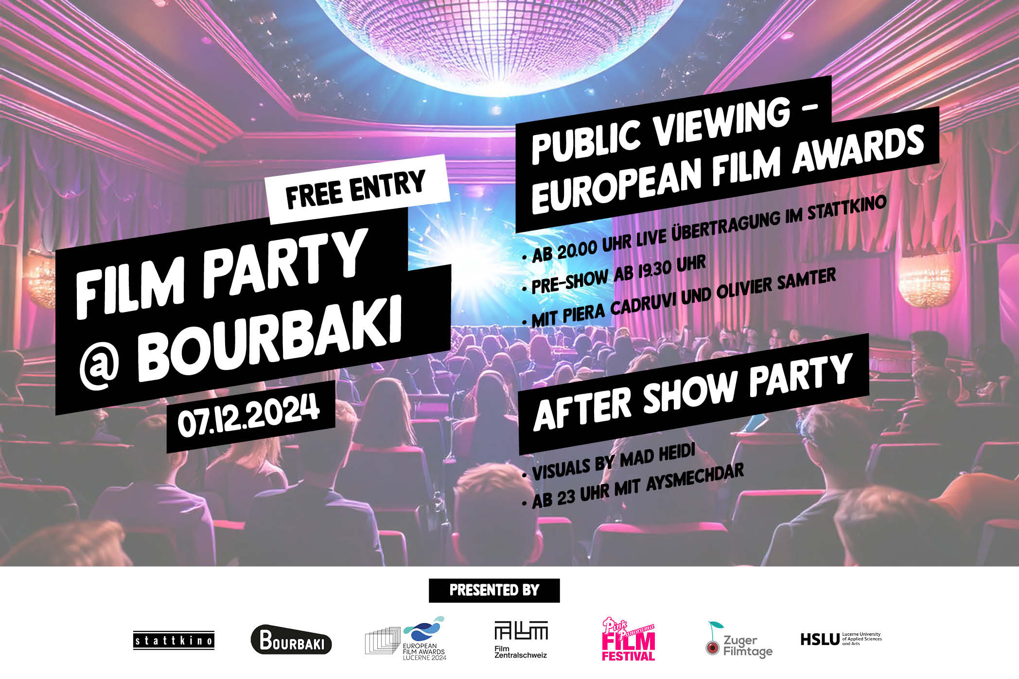Swissanimation | EFA Luzern: Film Party @Bourbaki