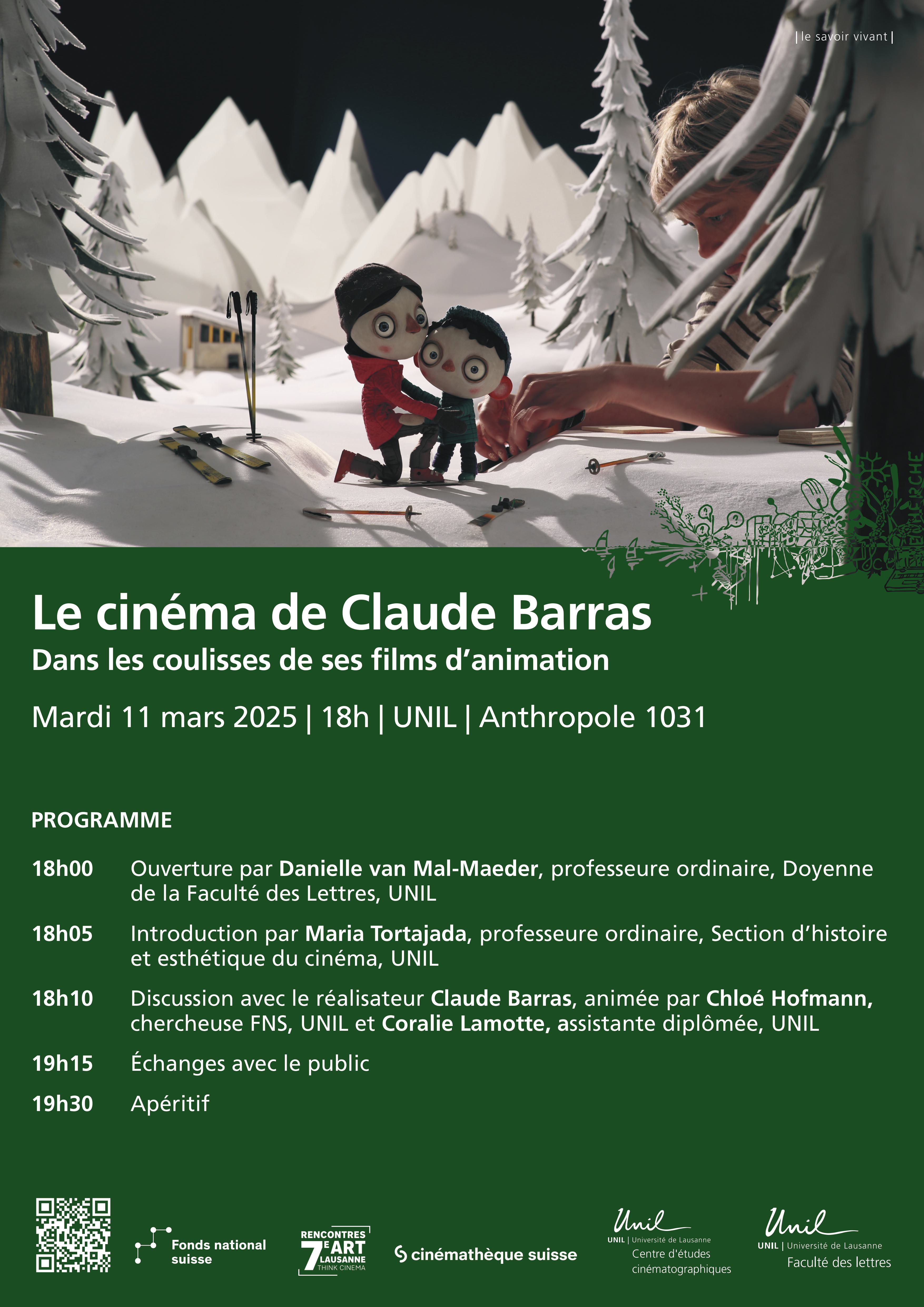 Swissanimation | Masterclass Claude Barras an der UNIL – 11. März 2025